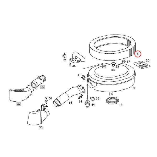 Mercedes-Benz OP Parts ベンツ W126 W124 300SE 260E 300E E300 300TE 300CE ...