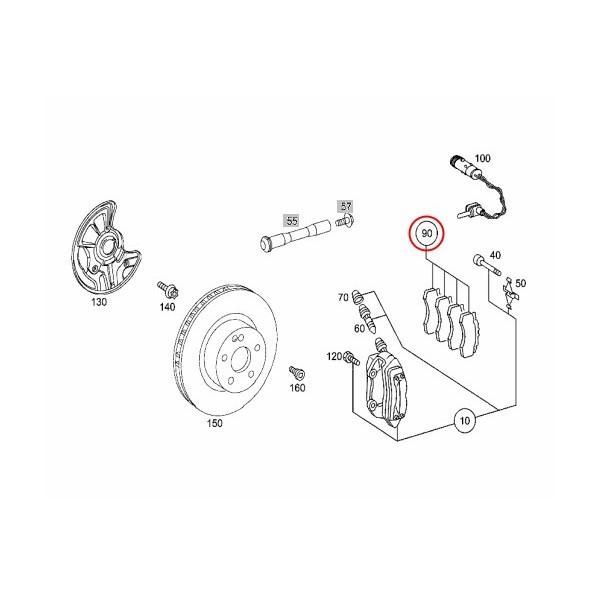 Mercedes-Benz OP PARTS製 ベンツ W215 R230 W219 CL55AMG CL600 SL55AMG SL600 ...