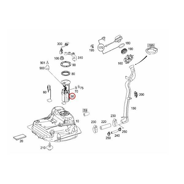 純正OEM Pierburg製 ベンツ W169 W245 燃料ポンプ フューエルポンプ 1694700494 700468720 A170 ...