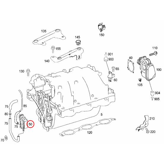 純正OEM Pierburg製 ベンツ C207 A207 W210 W211 W212 E240 E250 E280 E300 E320 E350 E500 E550 チェンジオーバーバルブ ...