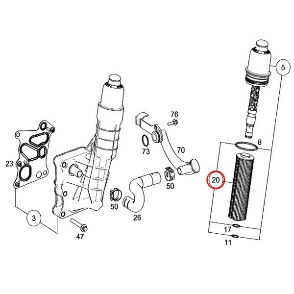 Mercedes-Benz Purflux製 ベンツ Eクラス W212 E250 エンジンオイルフィルター M271 エンジン用 ...