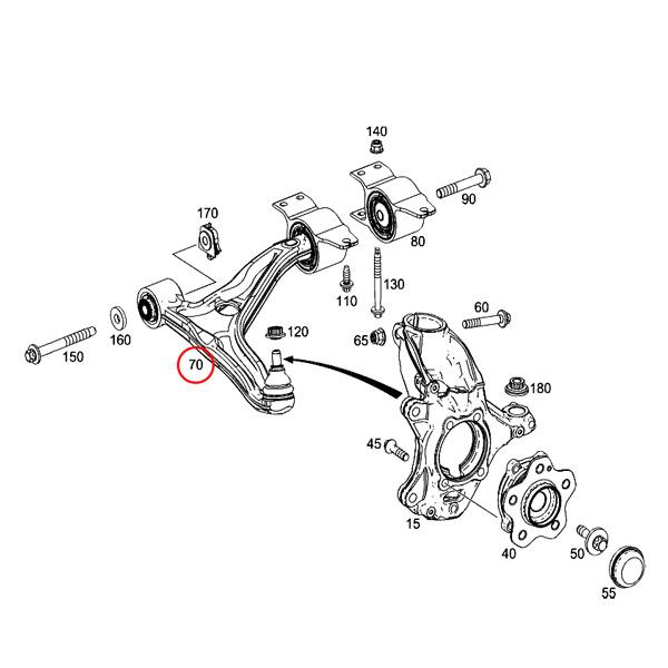 Mercedes-Benz MEYLE製 ベンツ W247 B180 B200d フロント ロアアーム 左右 HD(強化版 ...