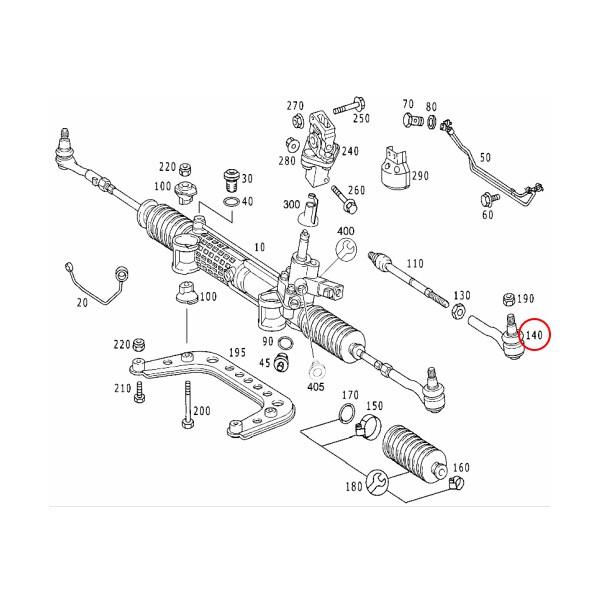 Mercedes-Benz LEMFORDER製 ベンツ セダン ワゴン W210 E430 ステアリングタイロッドエンド 左右セット ...