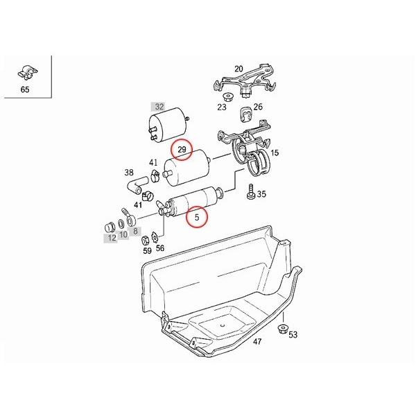 純正OEM ベンツ W202 C140 燃料ポンプ＆燃料フィルター 0004707894 0004705994 0004709594 ...