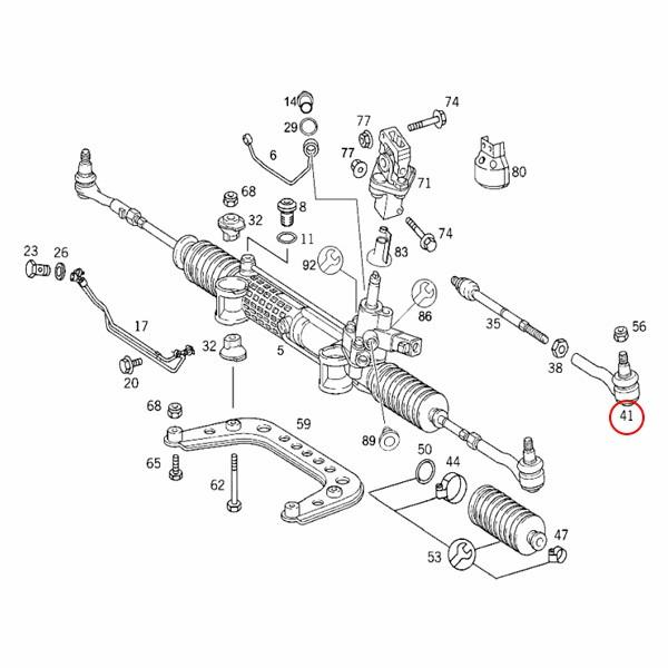 RUVILLE製 ベンツ W210 ステアリングタイロッドエンド 左右セット 2103380515 2103380615 E230 E240 ...