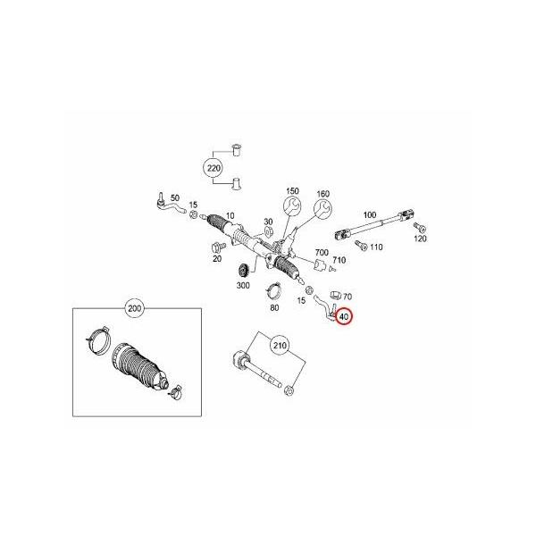 ベンツ W251 R500 4MATIC R63 ステアリング タイロッドエンド 左右セット 2513300703 2513300803 ...