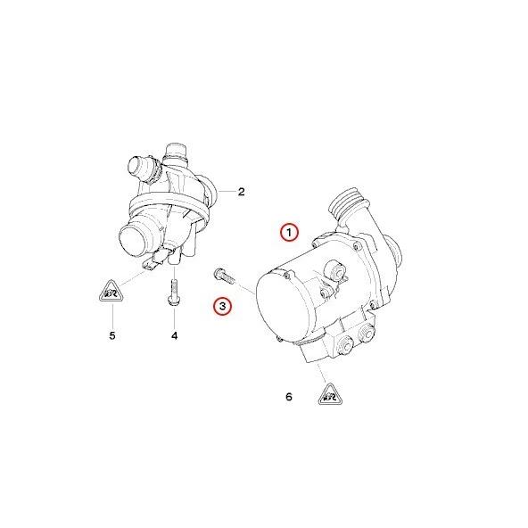BMW Pierburg製 E90 E91 E92 323i 325i 325xi 330i 330xi 電動ウォーターポンプ ...