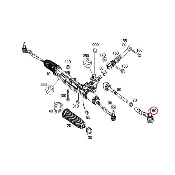 MEYLE製 ベンツ X204 GLK300 ステアリングタイロッドエンド 左右セット 2043301903 2043302003 ...