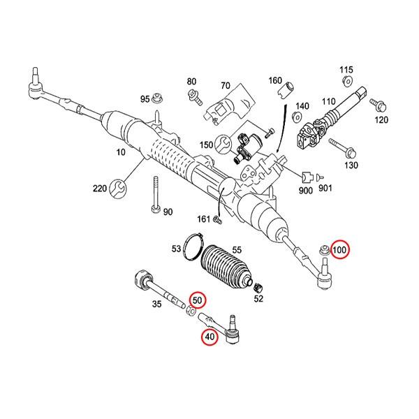 BMW febi bilstein製 ベンツ Sクラス W221 S550_4MATIC タイロッドエンド 左右セット 2213303303 ...