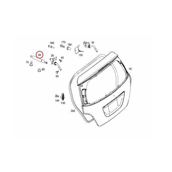 Mercedes-Benz [6ヶ月保証付き]純正OEM STABILUS製 ベンツ W251 R63AMG リアゲートダンパー 左右セット ...