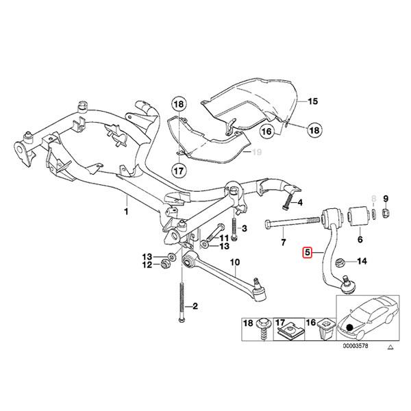 BMW E38 735i 740i 750iL L7 フロント プルストラットアーム/スラストロッド 左右セット 31121141721 ...