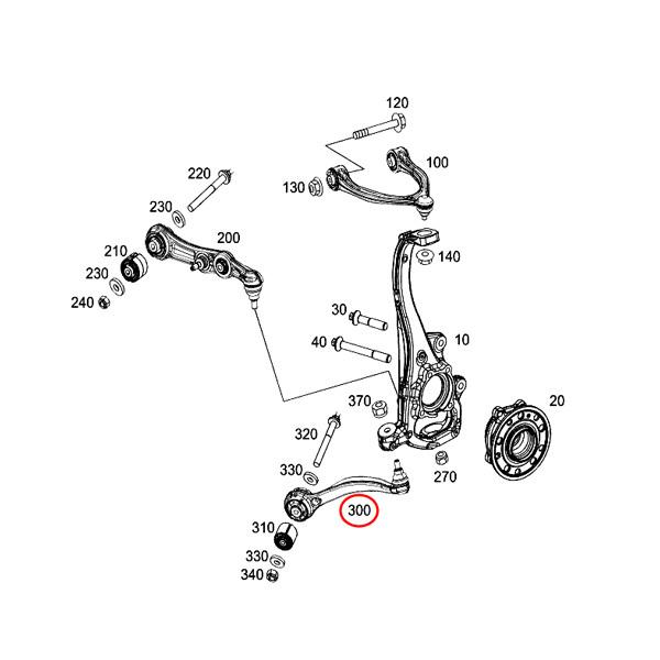 Mercedes-Benz マイレ製 ベンツ W205 C250 フロント テンションロッド 左右セット 2053301305 ...