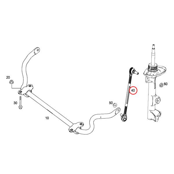 LEMFORDER ベンツ W204 C180 C200 C250 C300 C350 C63AMG フロント スタビライザーリンク/スタビリンクロッド 左右 2043201789 ...
