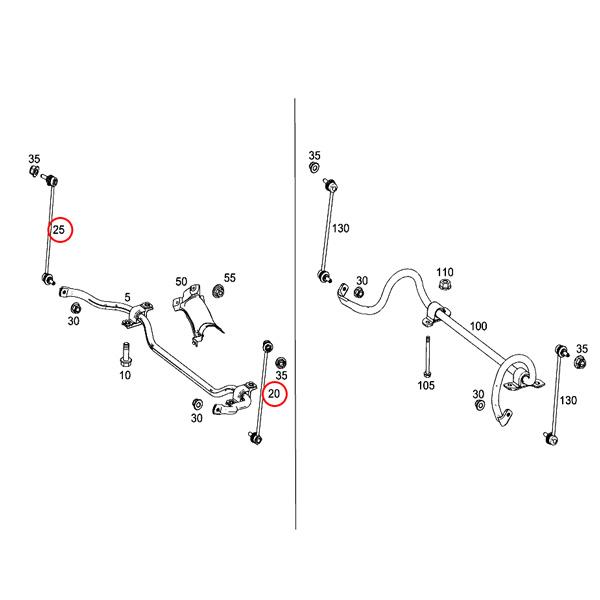Mercedes-Benz マイレ製 ベンツ W447 V220d フロント スタビライザーリンク 左右セット HD(強化版 ...