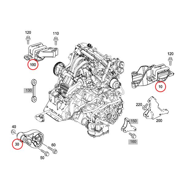 スマート マイレ製 smart W451 fortwo フォーツー クーペ エンジンマウント 3点セット 1322200248 ...
