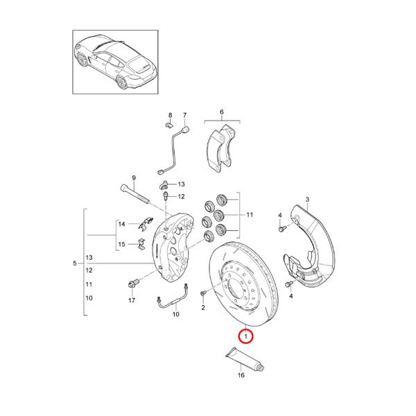 PORSCHE（ポルシェ） マイレ製 パナメーラ 970 H21〜28年式 フロント ブレーキディスク/ディスクローター ...