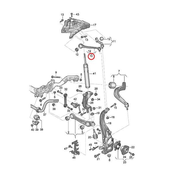 Audi MEYLE製 AUDI アウディ A4 S4 8W/B9 フロント アッパーアーム/コントロールアーム 前側 左右 ...