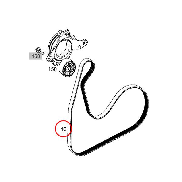 Mercedes-Benz [優良品]ベンツ V177 A35_4MATIC ファンベルト/リブベルト/Vベルト 5PK1512 ...