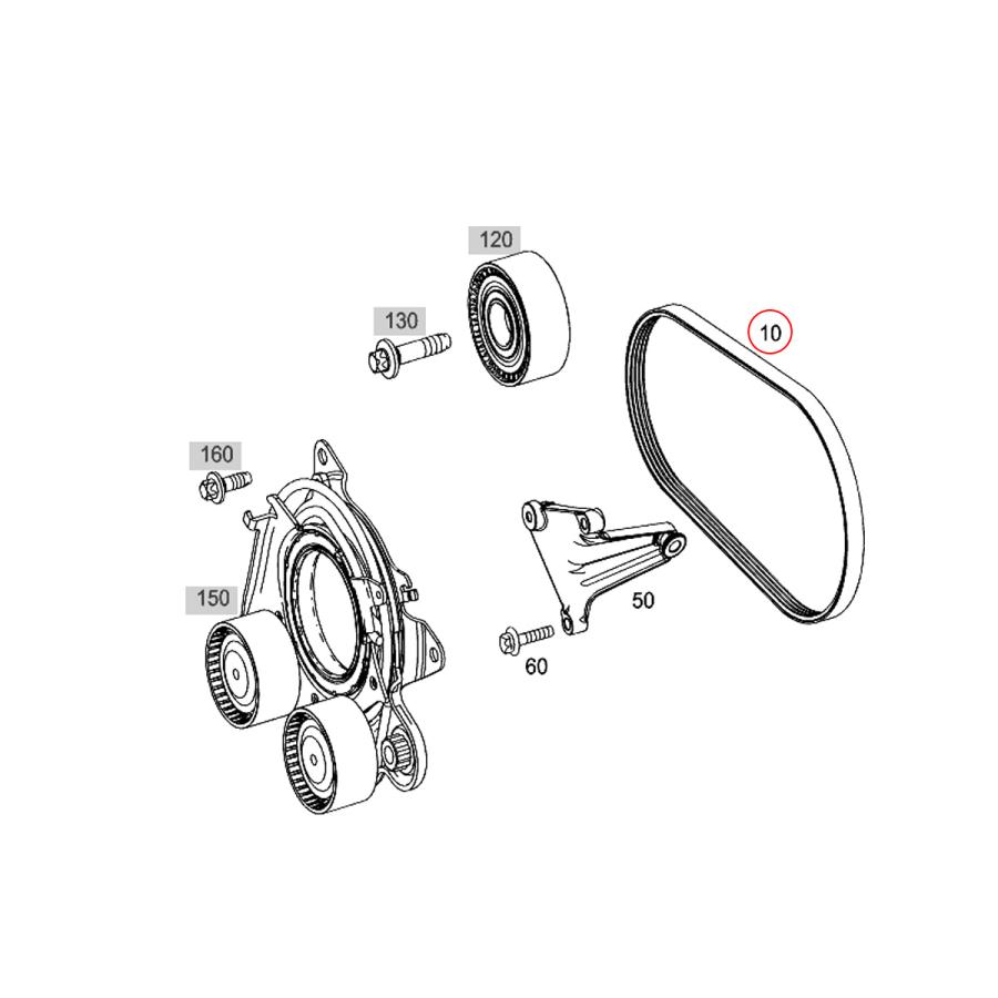 Mercedes-Benz [優良品]ベンツ Eクラス W213 S213 E63_4MATIC+ E63_S_4MATIC+ ファンベルト ...