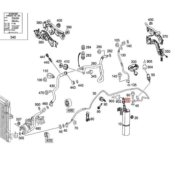[優良品]ベンツ W245 W246 リキッドタンク/コンデンサ/エアコンホース 圧力センサー 2110000283 0045429018 ...