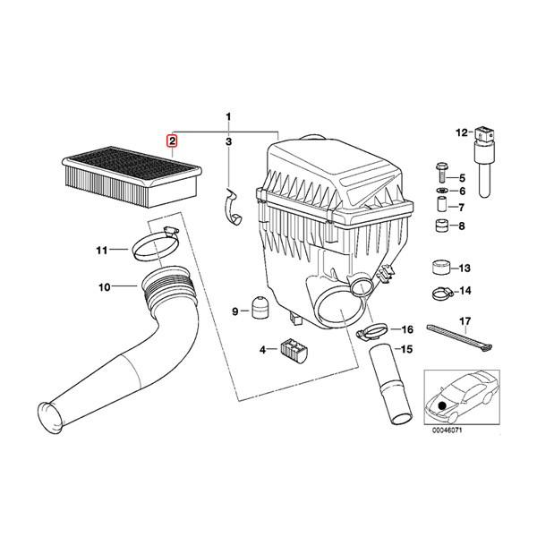 BMW [優良品]BMW E38 750i 750iL L7 エアフィルター/エアクリーナー/エアエレメント 13721702907 ...