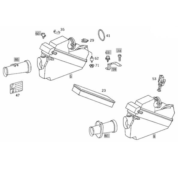ベンツ Sクラス W140 600SE S600 エアフィルター/エアクリーナー/エアエレメント 2枚セット 0030946804 : プロ ...