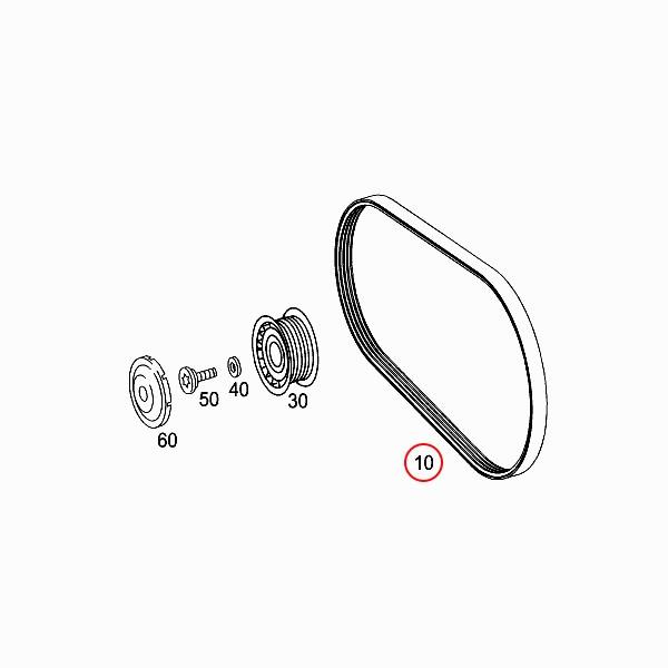 Mercedes-Benz [優良品]ベンツ W221 W211 W212 ファンベルト/Vベルト 6PK2400 6PK2401 ...