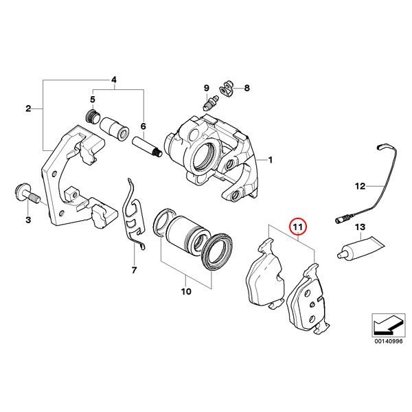 BMW マイレ製 E63 630i リア/リヤ ブレーキパッド/ディスクパッド 左右 34216763043 34216763044 ...