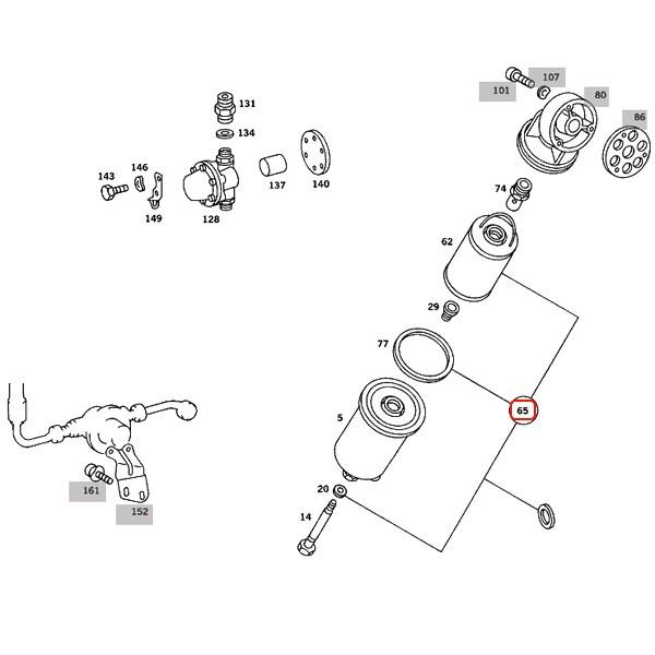 純正OEM ベンツ R107 エンジンオイルフィルター 0001800609 ...