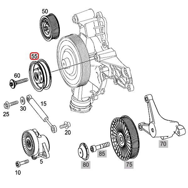 [優良]ベンツ Sクラス W221 アイドラプーリー/アイドルプーリー 2722021419 2722020719 2722020619 ...