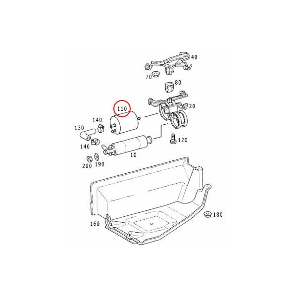 Mercedes-Benz ベンツ W215 R129 R230 燃料フィルター/フューエルフィルター 0024773001 ...