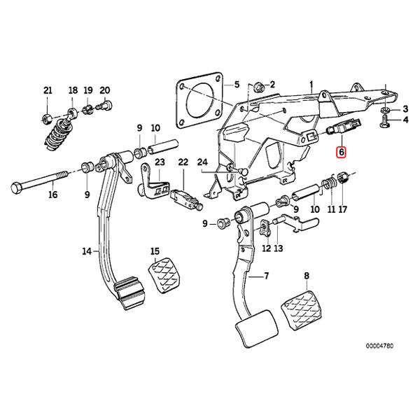 BMW 全国送料200円 E36 E31 ブレーキランプスイッチ 4ピンタイプ 61318360417 318i 320i 323i 325i ...