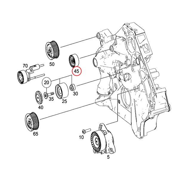 Mercedes-Benz [優良]ベンツ W164 W463 W251 アイドラプーリー/アイドルプーリー/ガイドプーリー M156 ...