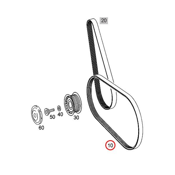 Mercedes-Benz（メルセデス・ベンツ） [優良]ベンツ W220W124W211 ファンベルト 6PK2380/2381 ...