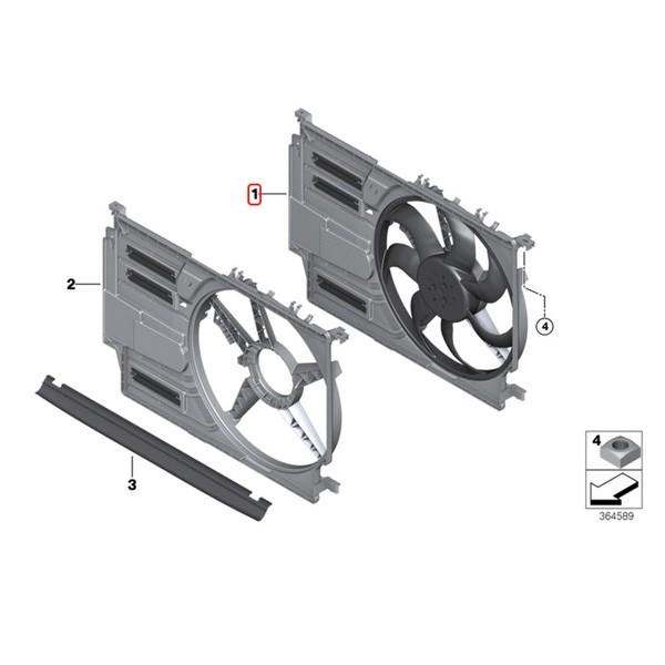 MINI BMW ミニ F55 F56 F54 F57 電動ファン/ラジエーターファン/ブロアファン 17427617609 クーパー ...