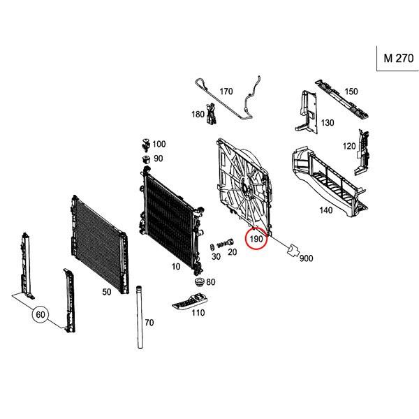 Mercedes-Benz ベンツ W117 W176 W246 電動ファン/ラジエーターファン/ブロアファン 2465000093 ...