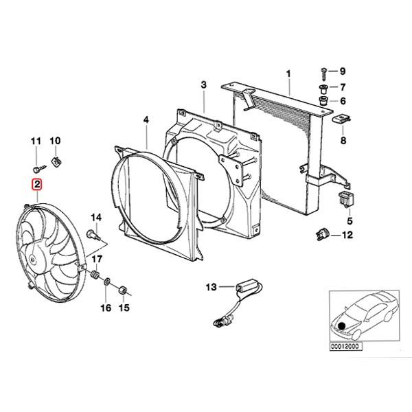 BMW BMW E36 E24 E31 電動ファン/ラジエーターファン/ブロアファン 64541392913 318i 318is 320i ...