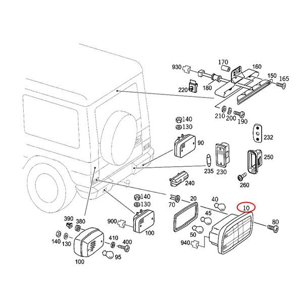 Mercedes-Benz ベンツ W463 G320 LEDテールランプ 流れるウィンカー 左右セット 1990〜2015年用 ...