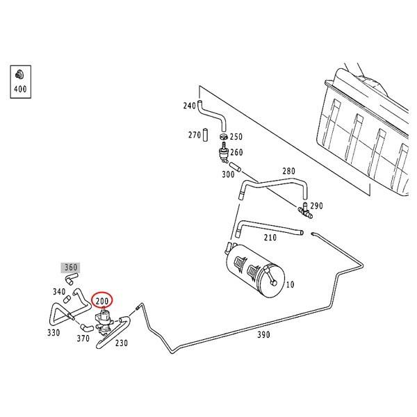 Mercedes-Benz ベンツ W202 W203 W204 パージバルブ 0004701593 0004703693 ...