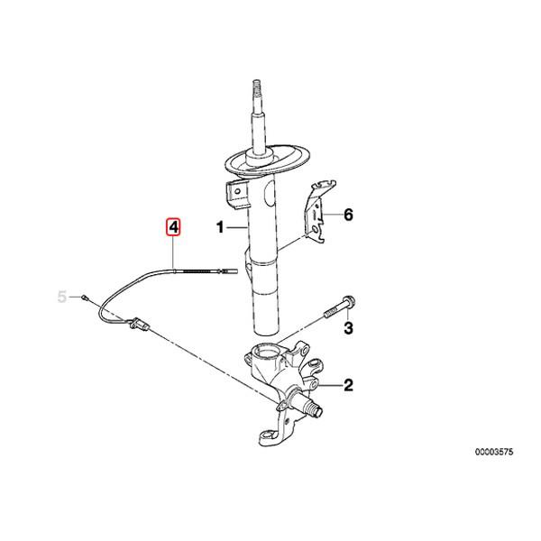 BMW E38 セダン 740i フロント ABSセンサー/スピードセンサー 左右共通 片側 34521182076 : プロテックオート ...