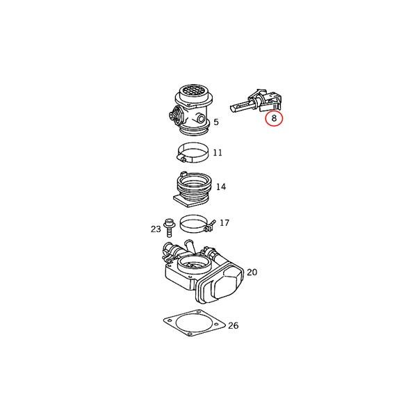 Mercedes-Benz 全国送料200円 ベンツ W463 X166 G320 G350 G55AMG GL350 吸気温度センサー ...