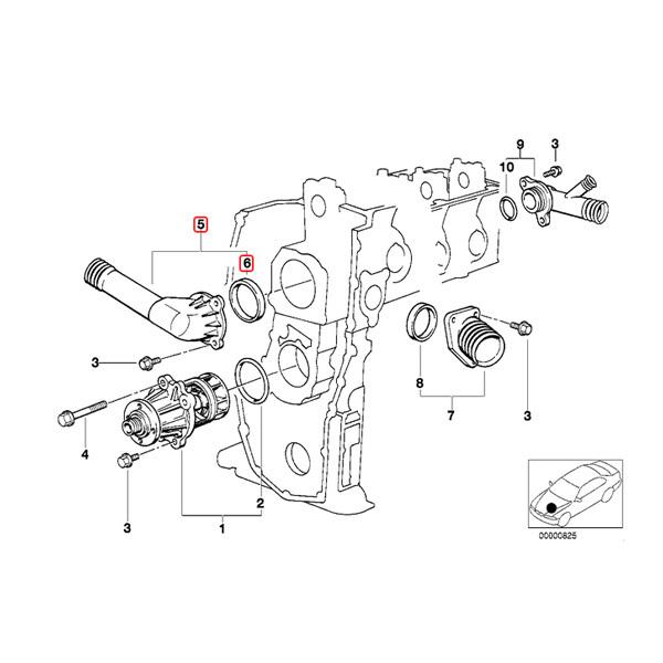 BMW E36 318i サーモスタット/サーモスタッド 95℃ 開弁式 M43 エンジン用 ガスケット付き 11531739755 ...