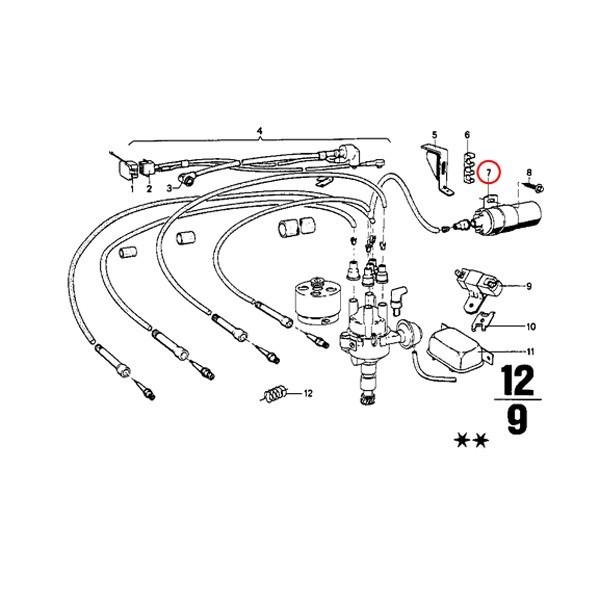 BOSCH（DIY、工具） 純正OEM BOSCH製 BMW E12 E21 イグニッションコイル 12131359637 12131357296 518 520 520i 316 318 ...