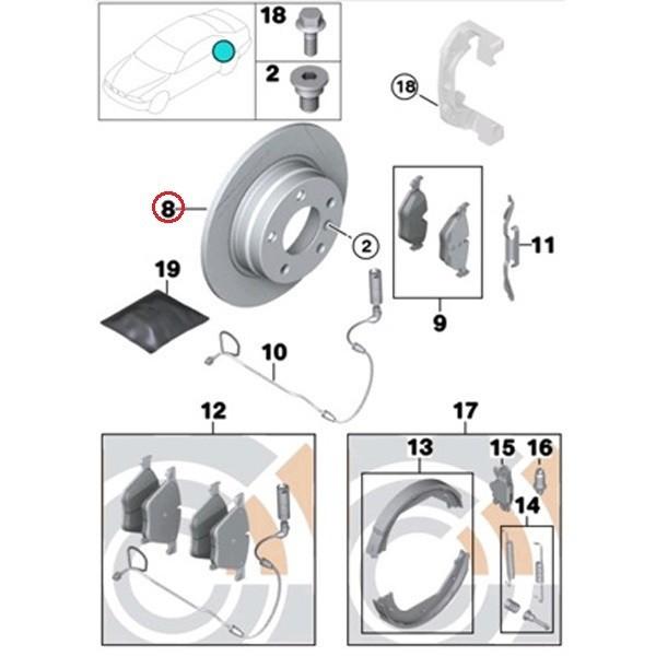 マイレ製 BMW X3/E83 2.5i 3.0i リア/リヤ ブレーキディスク/ブレーキローター 左右セット 防錆 プラチナム仕様 ...