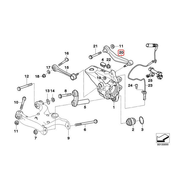 BMW VAICO製 E63 E64 630i 645Ci 650i M6 リア/リヤ アッパーアーム 左側 33322347991 ...