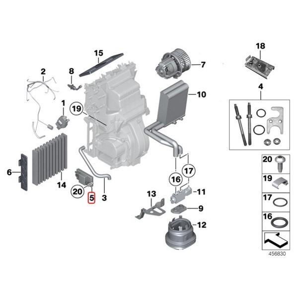 BMW 純正OEM MAHLE-BEHR製 BMW F06 F12 F13 640i 650i M6 ブロアレジスター 64119355981 ...