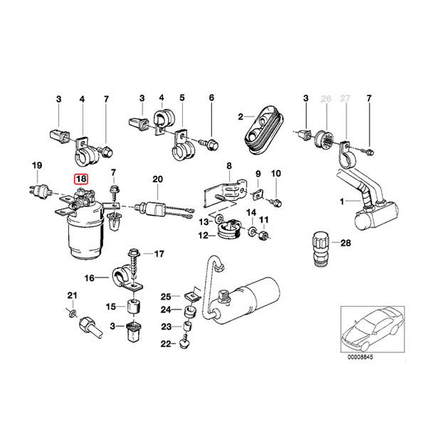 純正OEM MAHLE-BEHR製 BMW E30 318i 325i AC/エアコン レシーバードライヤー USA仕様 ...