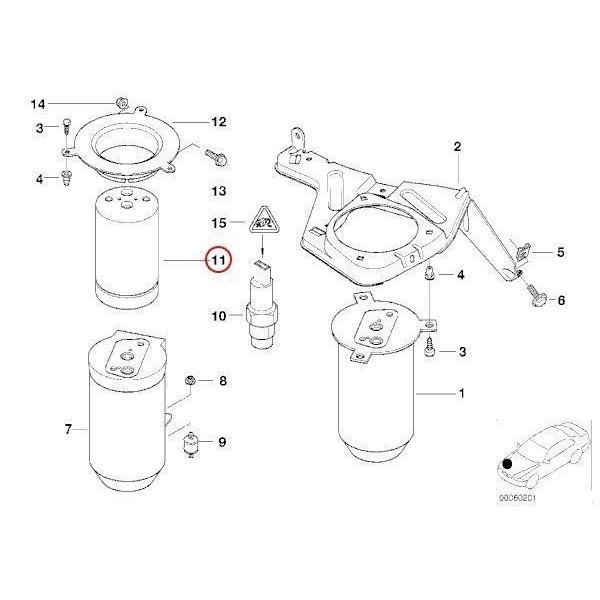 BMW 純正OEM MAHLE-BEHR Z4 E85 E86 2.2i 2.5i 3.0i 3.0si AC レシーバードライヤー ...