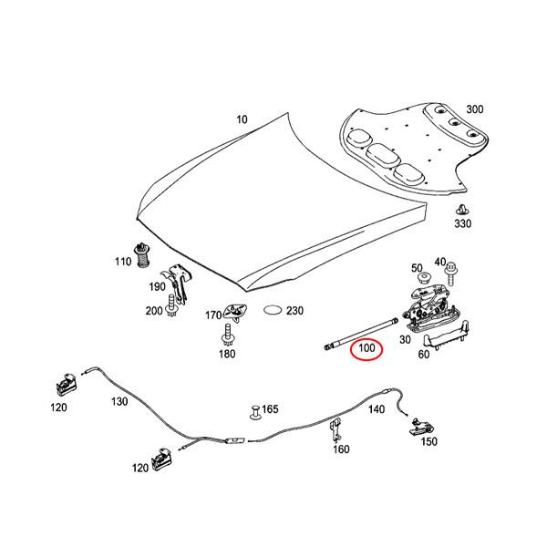 Mercedes-Benz（メルセデス・ベンツ） [6ヶ月保証]STABILUS製 ベンツ W204 C180 C200 C250 C300 ...