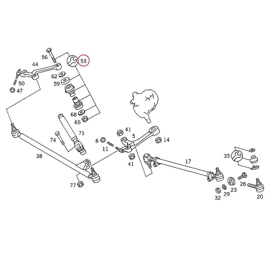 febi bilstein製 ベンツ W116 アイドラアーム ブッシュキット1264600819 280S 280SE 350SE ...